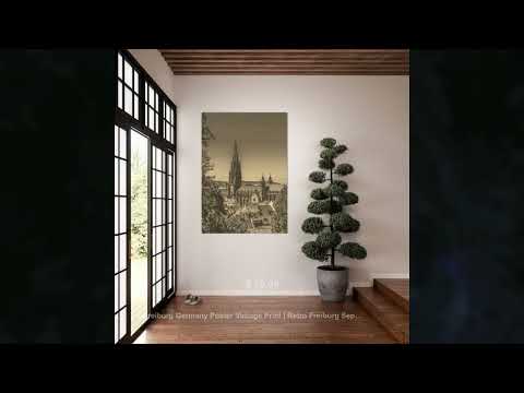Freiburg Germany Poster Vintage Print | Retro Freiburg Sepia Photo Gift | Freiburg Wall Art Home ...