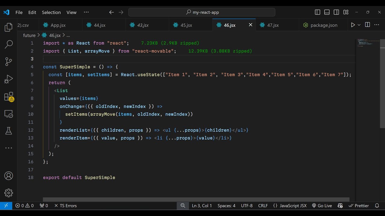 React Movable Tutorial Drag and Drop List With react-movable Library in JSX