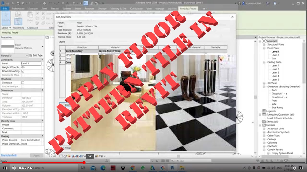 Apply Floor Pattern Tile In Revit