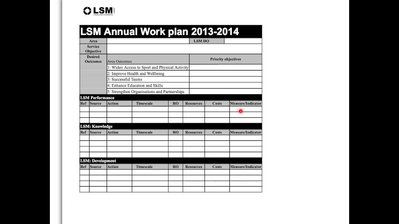 Lsm workplan template