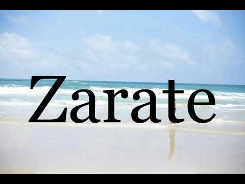 How To Pronounce Zarate🌈🌈🌈🌈🌈🌈Pronunciation Of Zarate