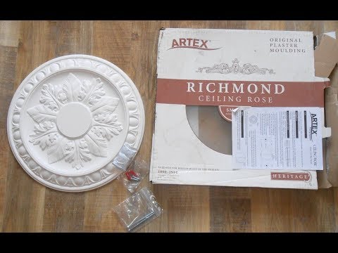 Plaster Ceiling Rose Georgian Style Floral Leaf 360mm Artex Richmond Heritage