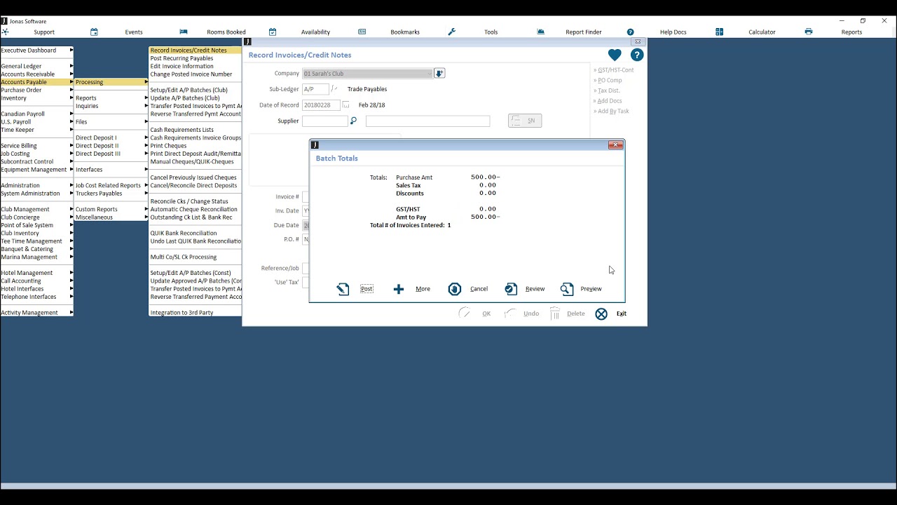 Accounts Payable - Reverse an Invoice