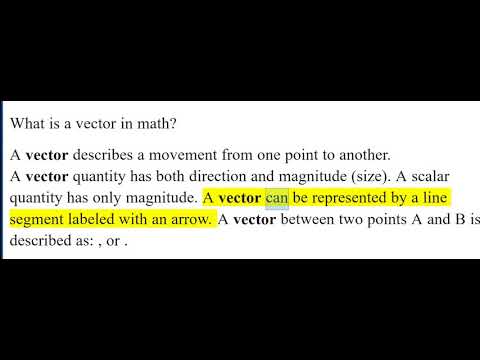 What is a vector in math