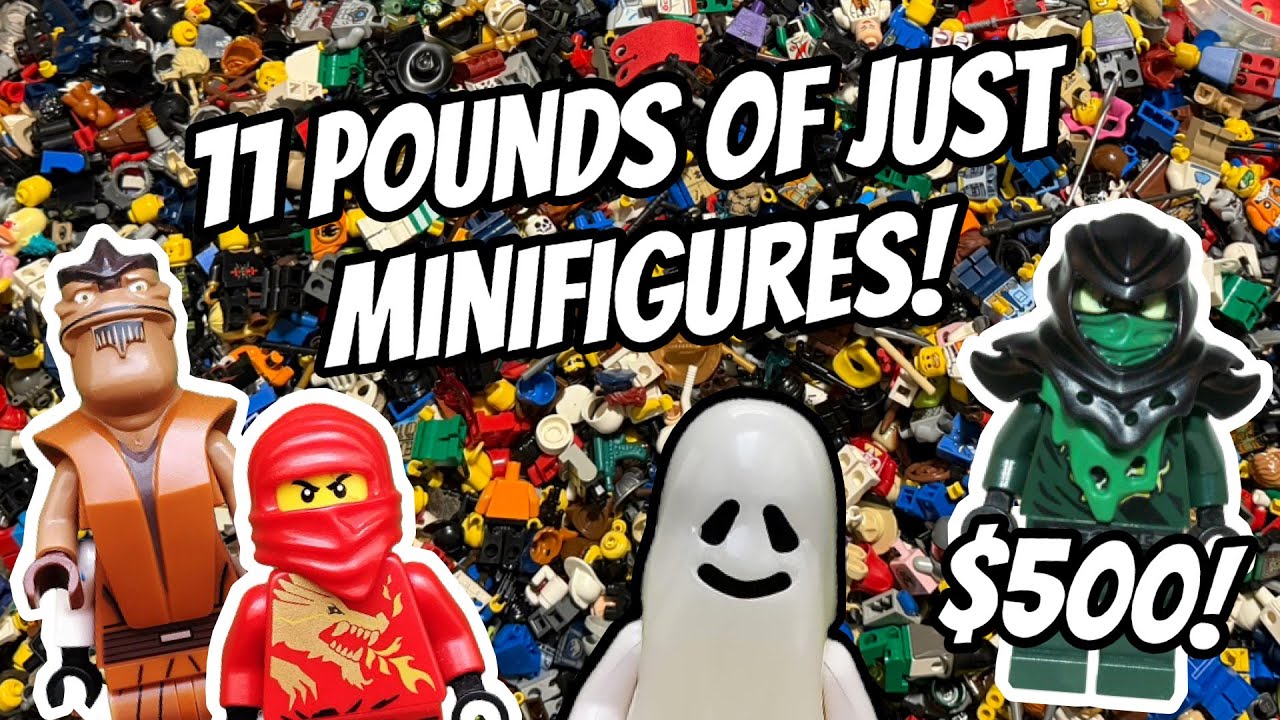 Best eBay Lot Ever? 11lbs Of LEGO Minifigures! Star Wars, Ninjago, Castle & more!
