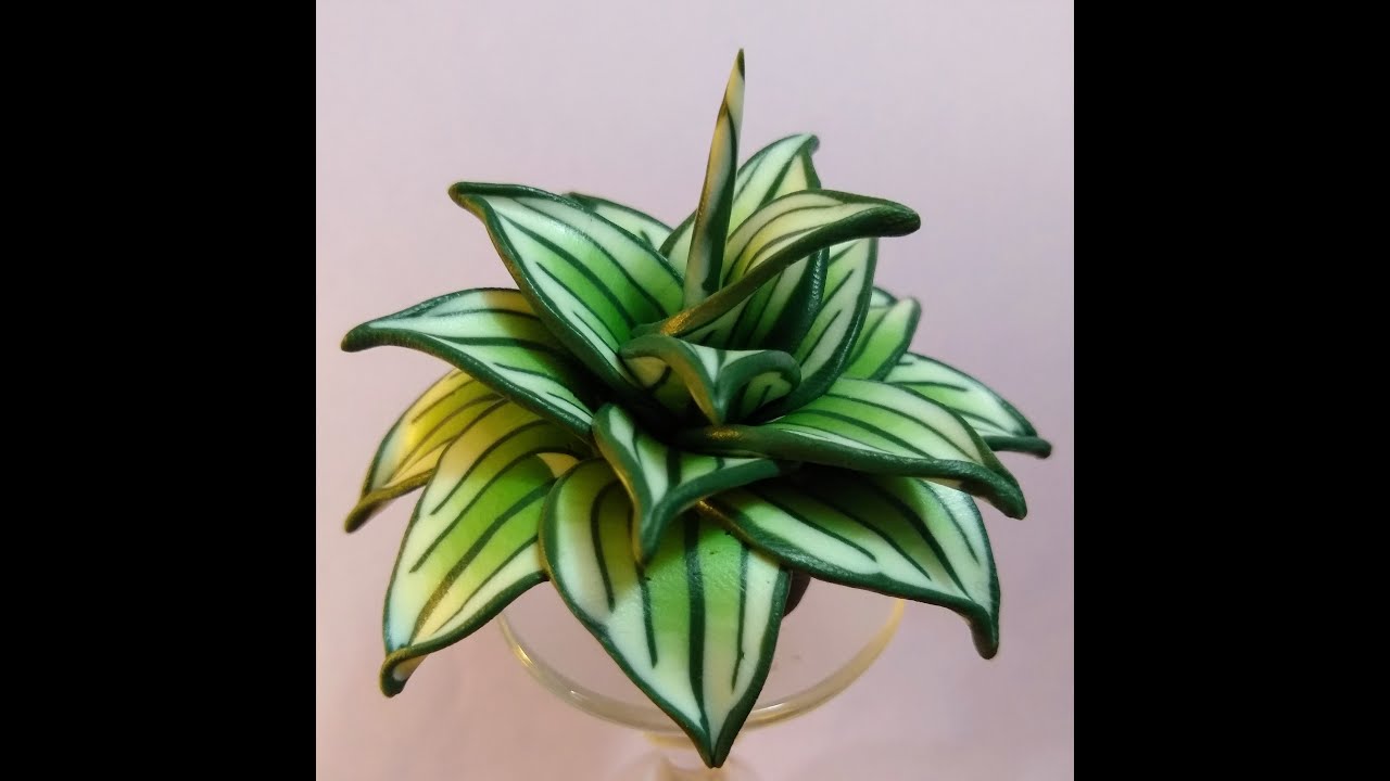 Jenwa Clay Creations Tutorial #12 Striped Gradient Polymer Clay Leaf Cane