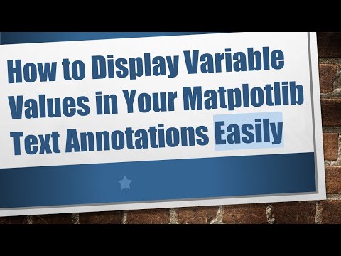 How to Display Variable Values in Your Matplotlib Text Annotations Easily
