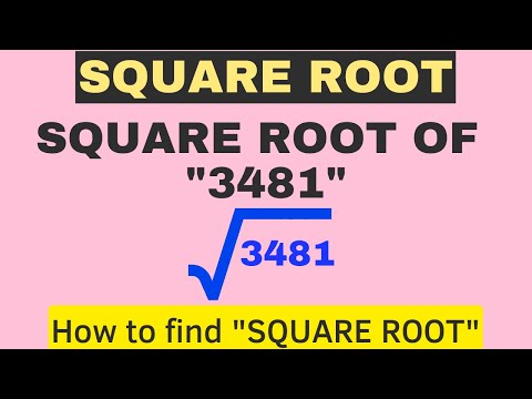Square root | how to find square root | square root of 3481 #mathtricks #squareroot #maths