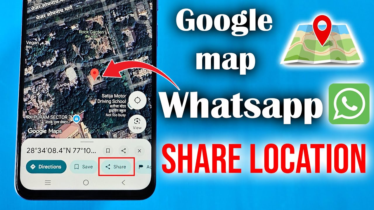 How to Share location on whatsapp from Google Maps