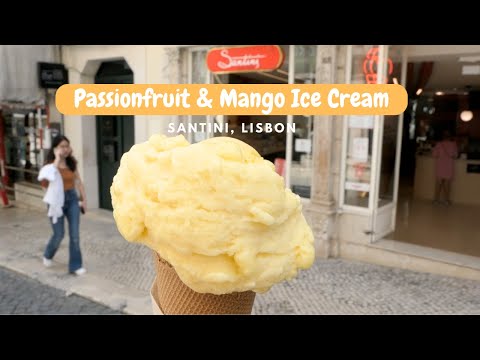 Passionfruit & Mango Ice Cream | Santini | Lisbon, Portugal