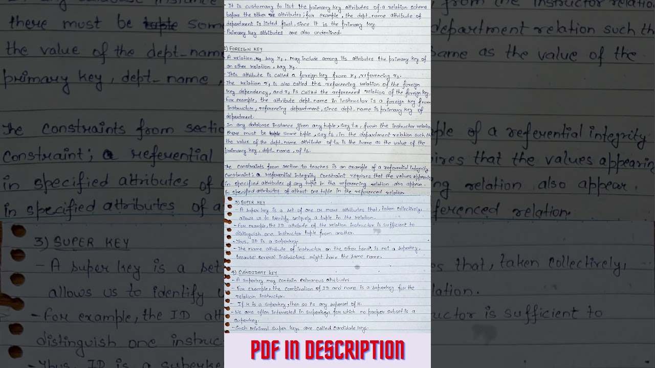 (PDF) KEYS IN DBMS | #pdf #dbms #computerscience #bca