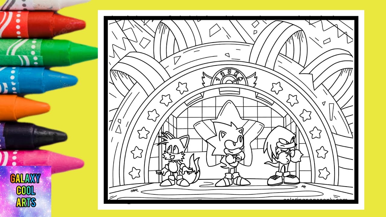 Sonic /Tails /Knuckles From Sonic Prime Coloring Pages/Sonic Team In The Palace #coloring #sonic
