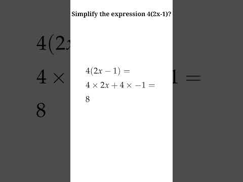 Simplify the expansion 4(2x-1)