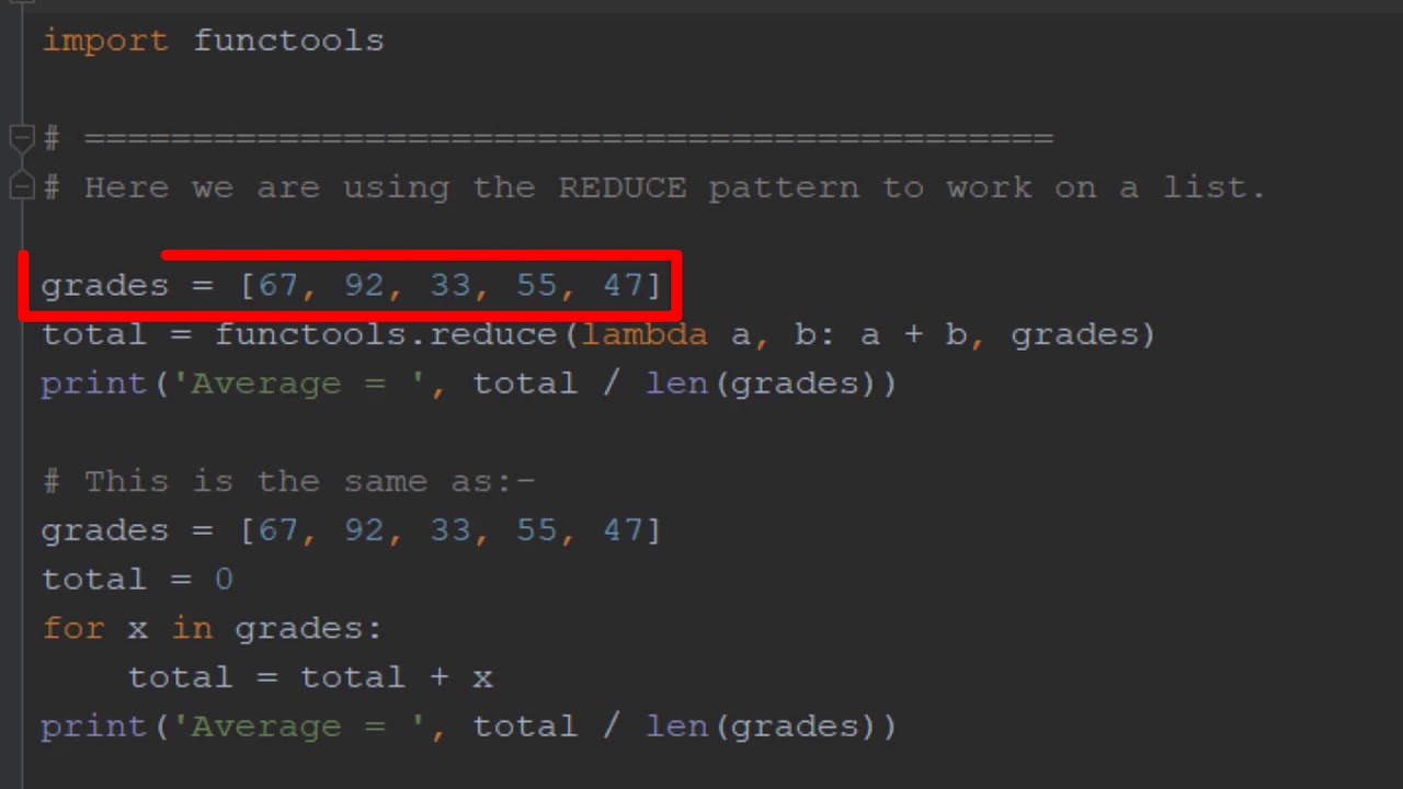 05 Reducing in Python
