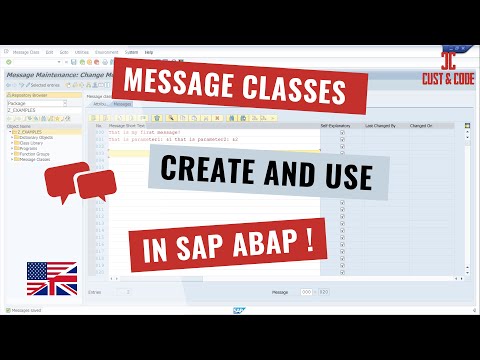 Message Classes - How to Create and Use in SAP ABAP [english]