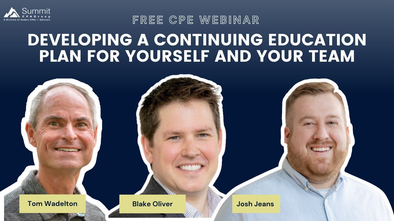 Developing a Continuing Education Plan for Yourself and Your Team