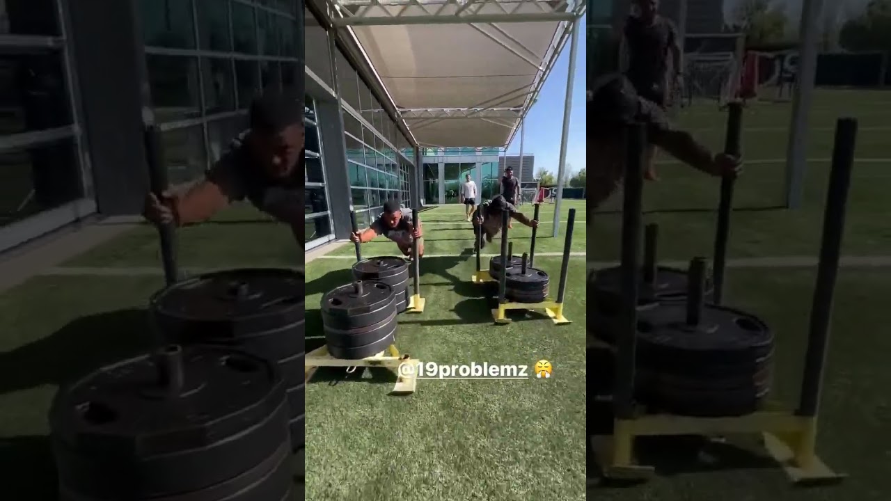 Saquon Barkley Beats Deebo Samuel Sled Race With Double Amount of Weight Plates 😲!