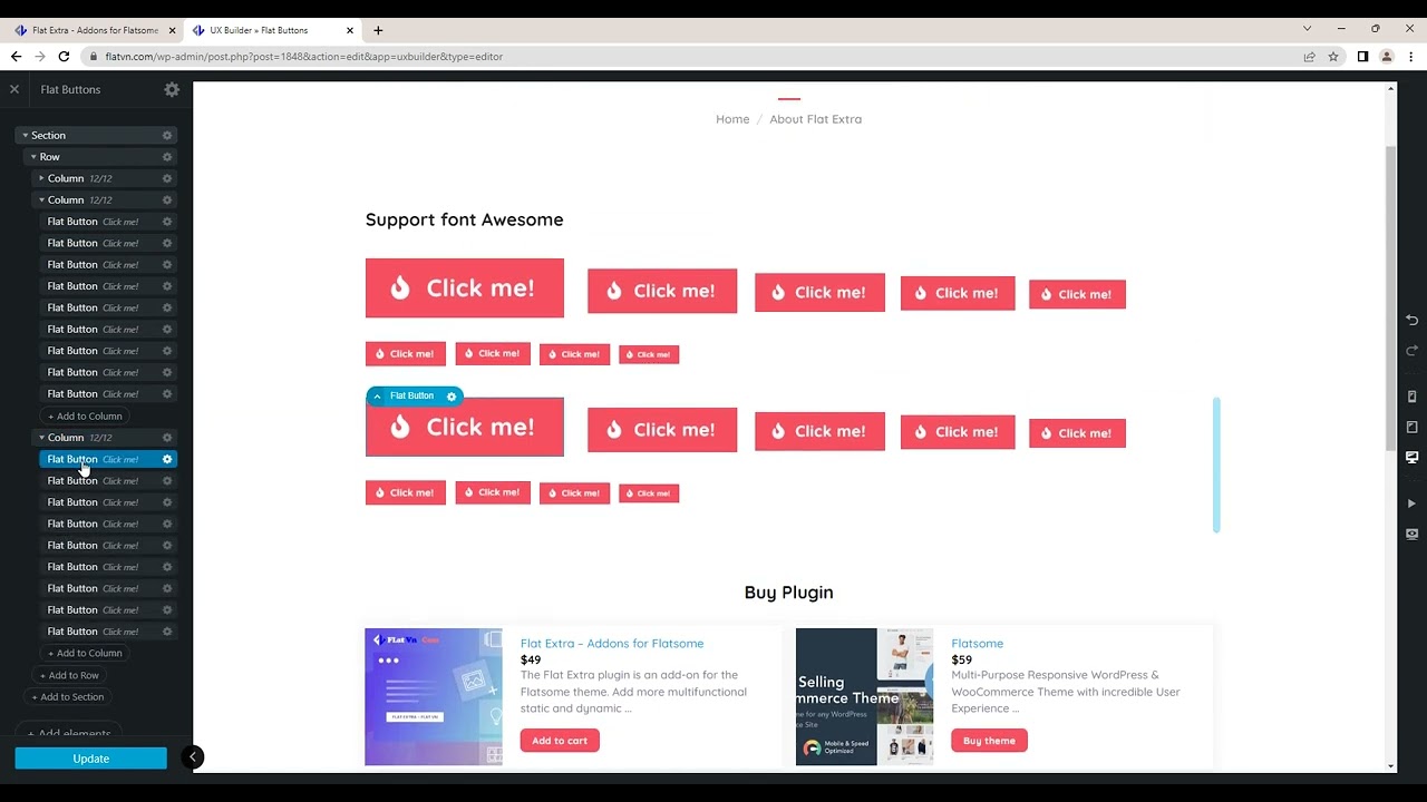 Flat Buttons - Flat Extra - FlatVn - Flatsome Addon