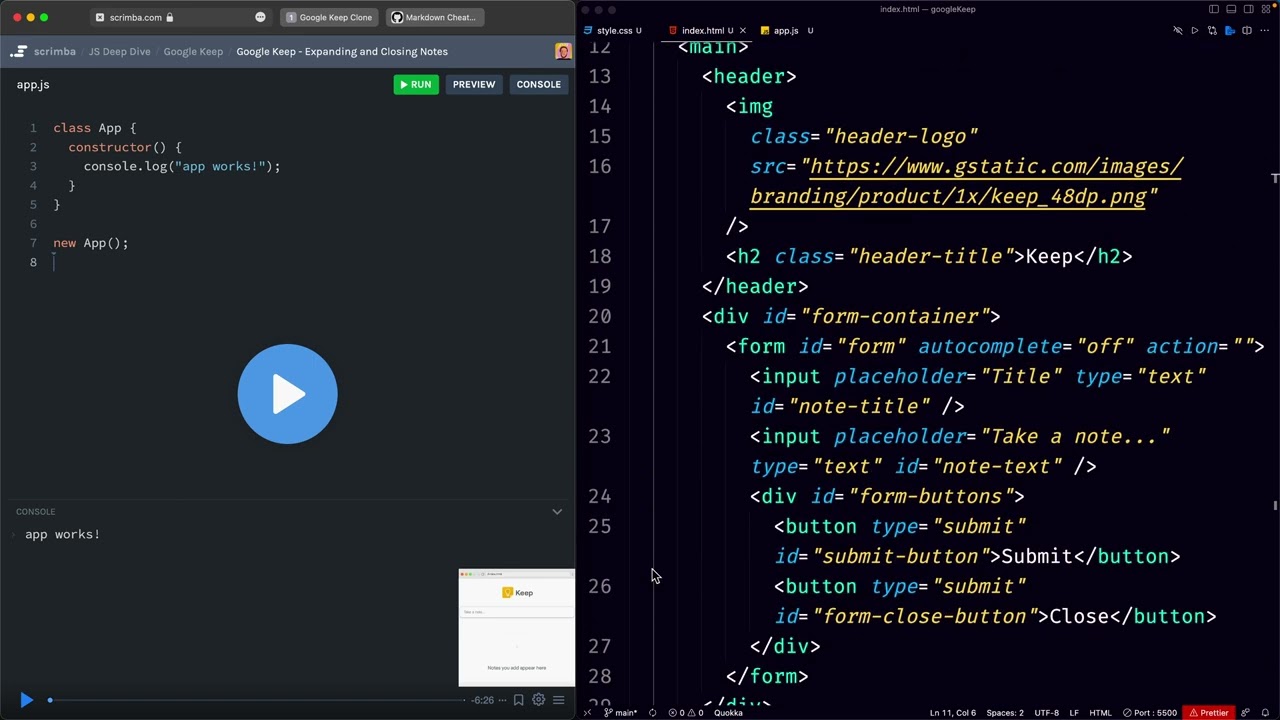Google Keep Clone #1