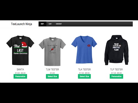 TeeLaunch Ninja w/ Personalization (Name Campaigns) Overview