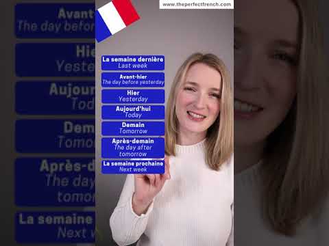 Yesterday - Today - Tomorrow | Talk about the time in French #shorts