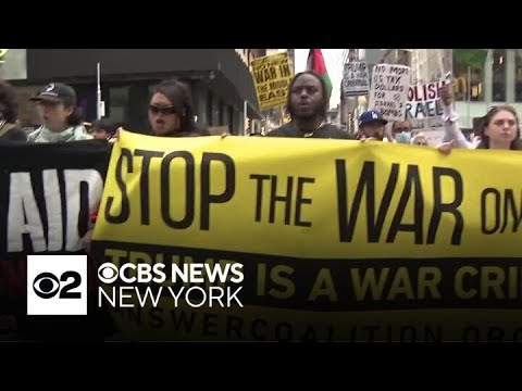As world waits for latest on Iran's nuclear capabilities, protesters take to streets of NYC