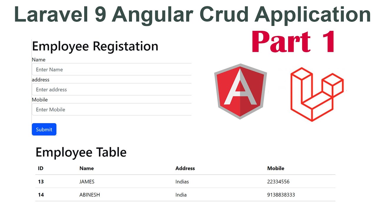 Laravel 9 Angular Crud Application Part 1