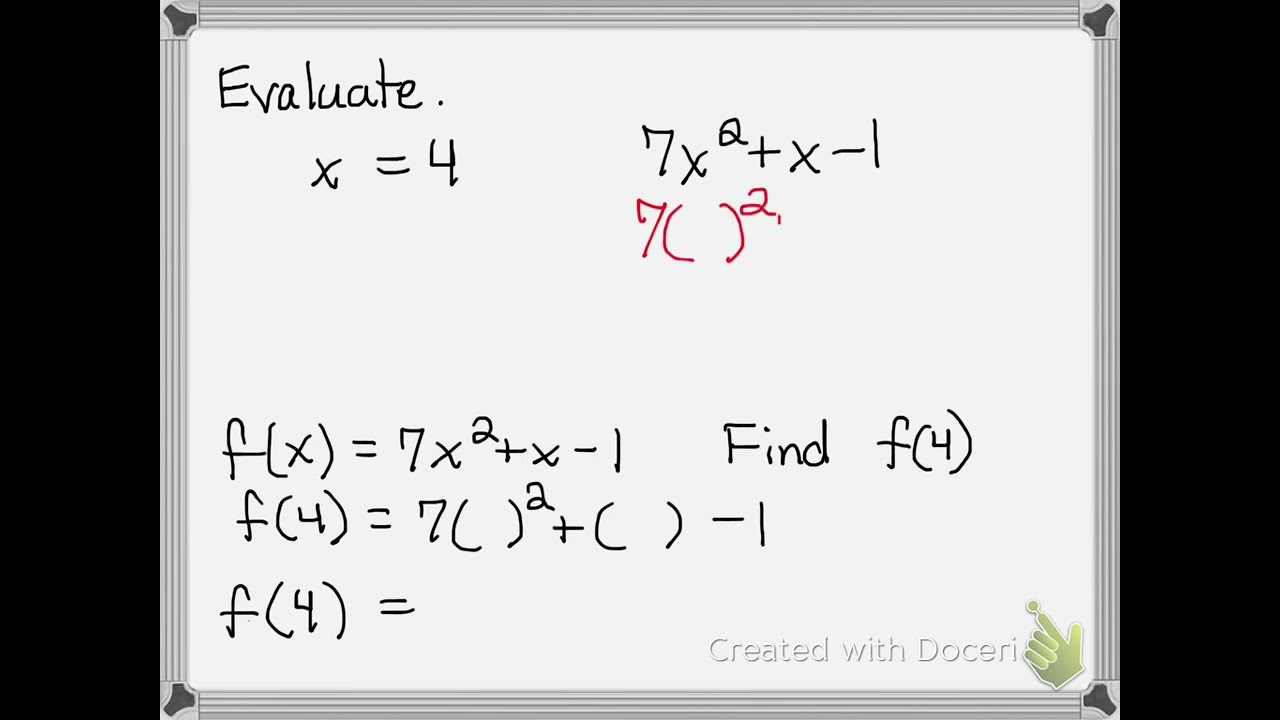 Substitution & Function Notation