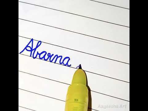 "Abarna Suresh" Subscriber Name writing in cursive handwriting /#shorts