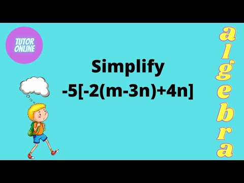 Simplify -5[-2(m-3n)+4n] | Simplifying Algebraic Expressions | Mathematics in Urdu