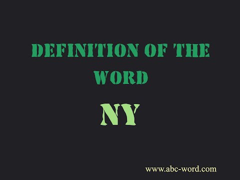 Definition of the word "Ny"