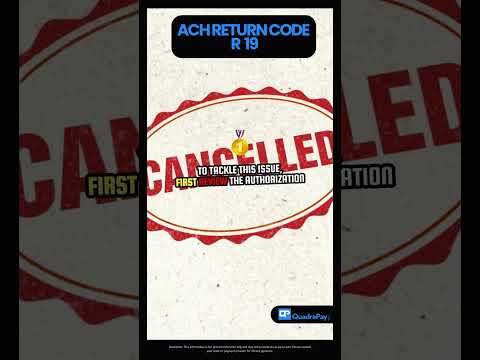 ACH Return Code R 19