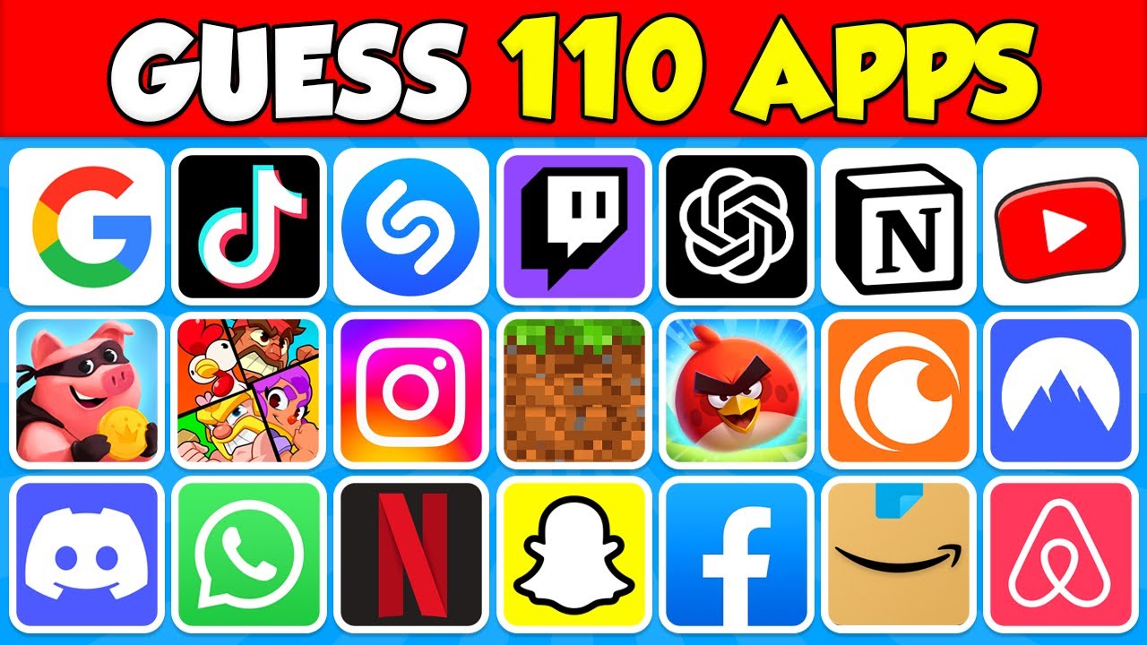 Guess the App Logo in 3 Seconds | 110 Famous App Logos Quiz