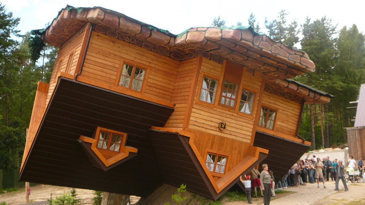 World's First Upside Down House in Szymbark, Poland