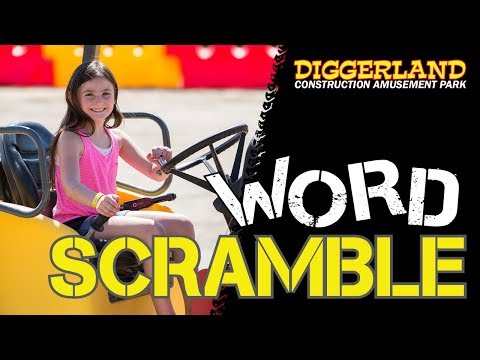 Diggerland Ride Word Scramble | Game 3 | Can You Name These 5 Rides? | Diggerland USA Theme Park NJ