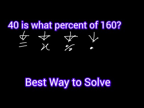 40 is what percent of 160?