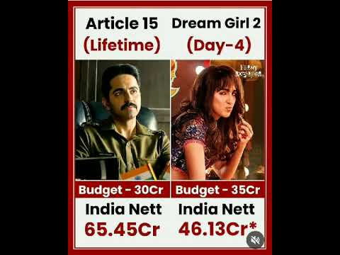 Article 15 VS Dream Girl 2 movie comparison box office collection #viral #trending #shorts #article