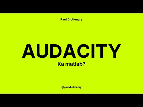 audacity Meaning in Hindi/Urdu | Meaning of audacity | audacity ka matlab? | audacity क्या है?