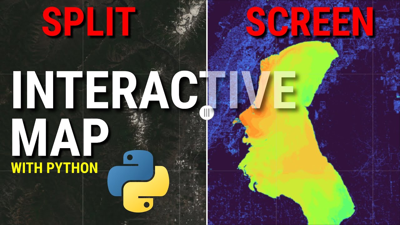 SPLIT-SCREEN MAP with PYTHON: SWIPE to change the map layer!