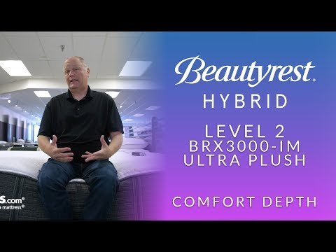 Beautyrest Hybrid Level 2 BRX3000-IM Ultra Plush Mattress Comfort Depth 3