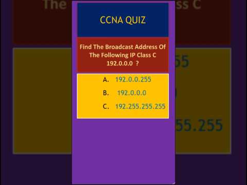 Find The Broadcast IP Address Of The Following