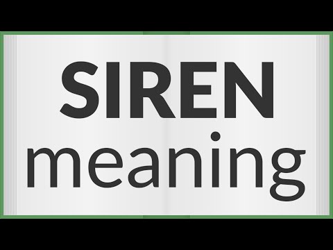 Siren | meaning of Siren