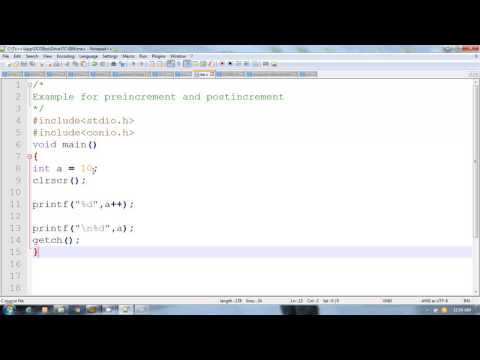 Learn C Language in Hindi | Behaviour of post increment and pre increment in printf function ...