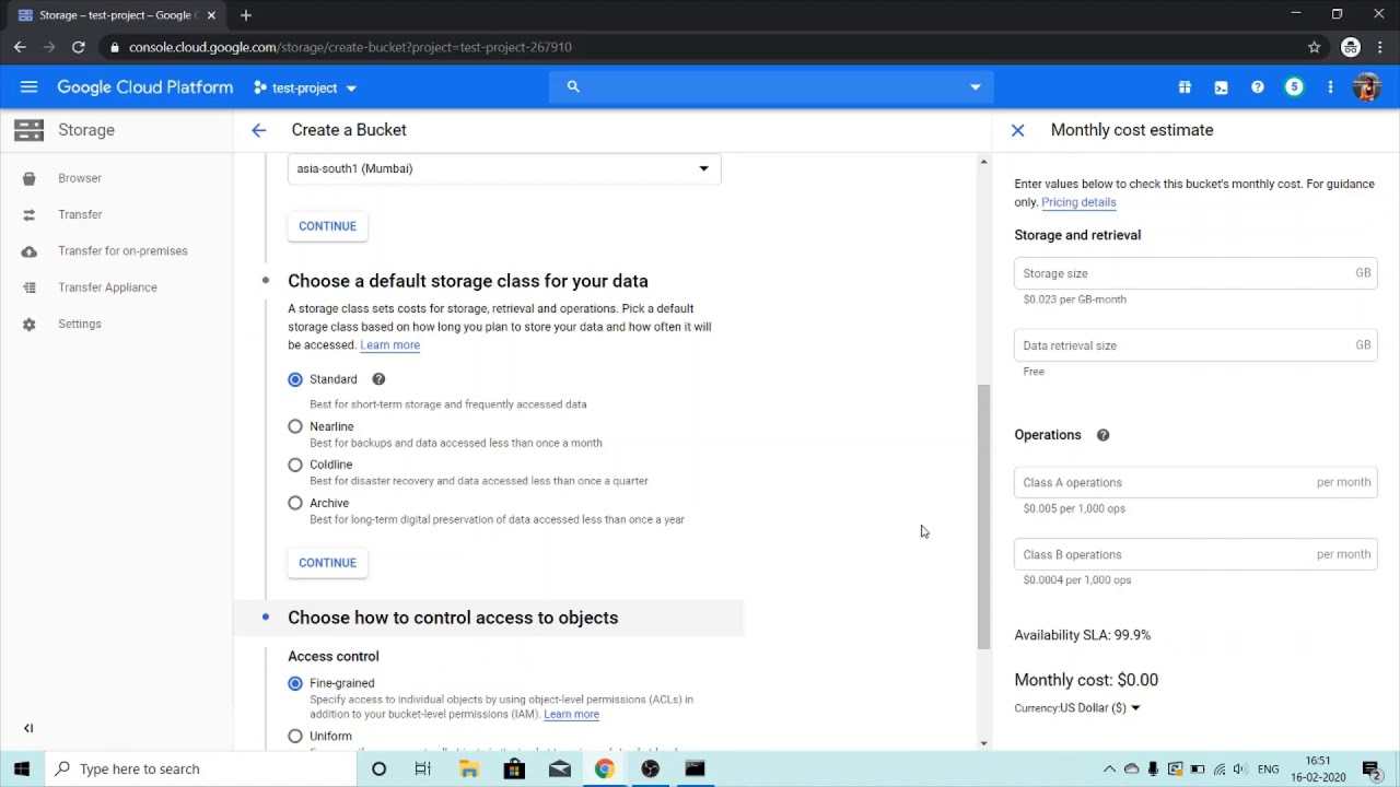 Creating and Managing Google Cloud Storage Bucket Using Console