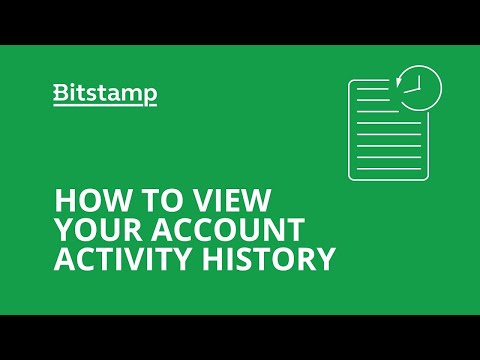 How to view your account activity history at Bitstamp