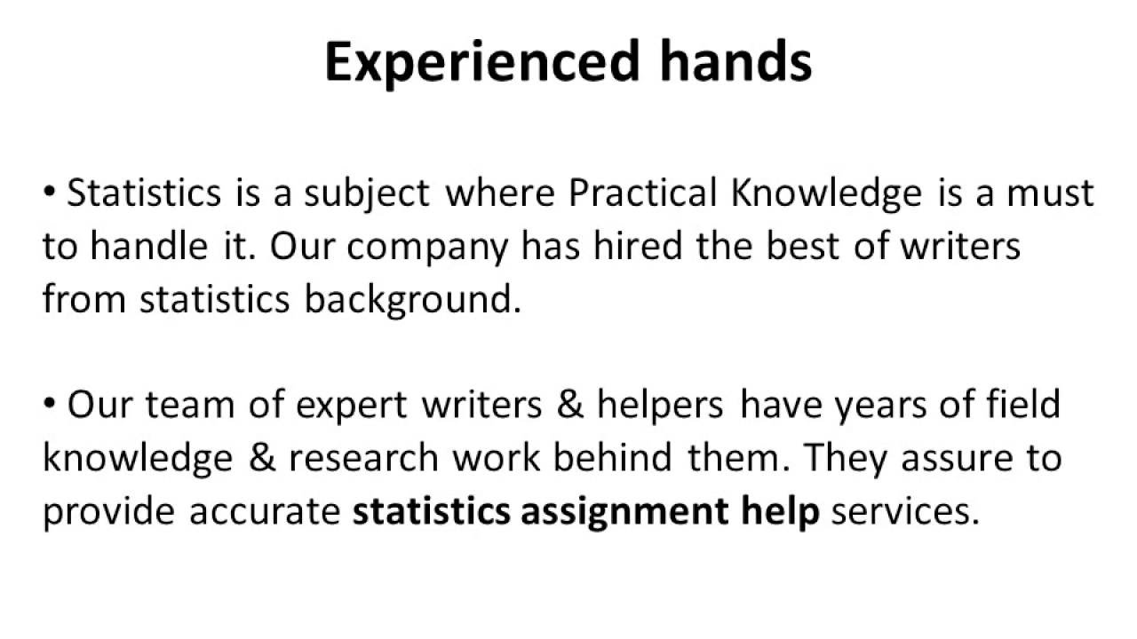PPT: Statistics Assignment Help