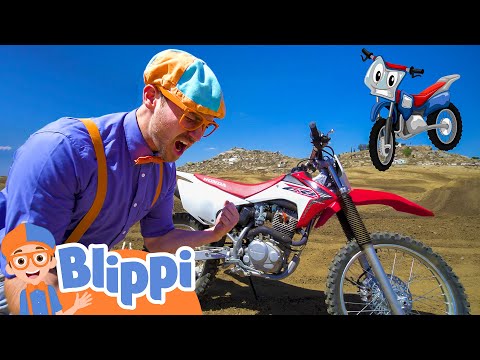 Blippi Explores a Motorcycle | Dirt Bikes for Children | Blippi Visits | Educational Videos For Kids