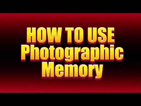 How to pronounce HOW TO USE Photographic Memory?(SORT OF CORRRECTLY...)