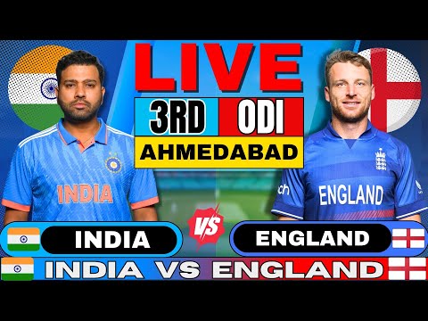 🔴 Live: India vs England 3rd ODI, Live Match Score & Commentary | IND vs ENG, England batting
