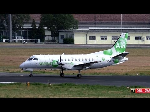 Sprintair Saab 340A SP-KPR HS 731 landing at Berlin Tegel Airport
